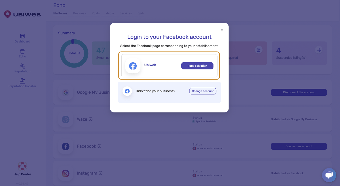 How do I connect my Facebook account to Buzz?